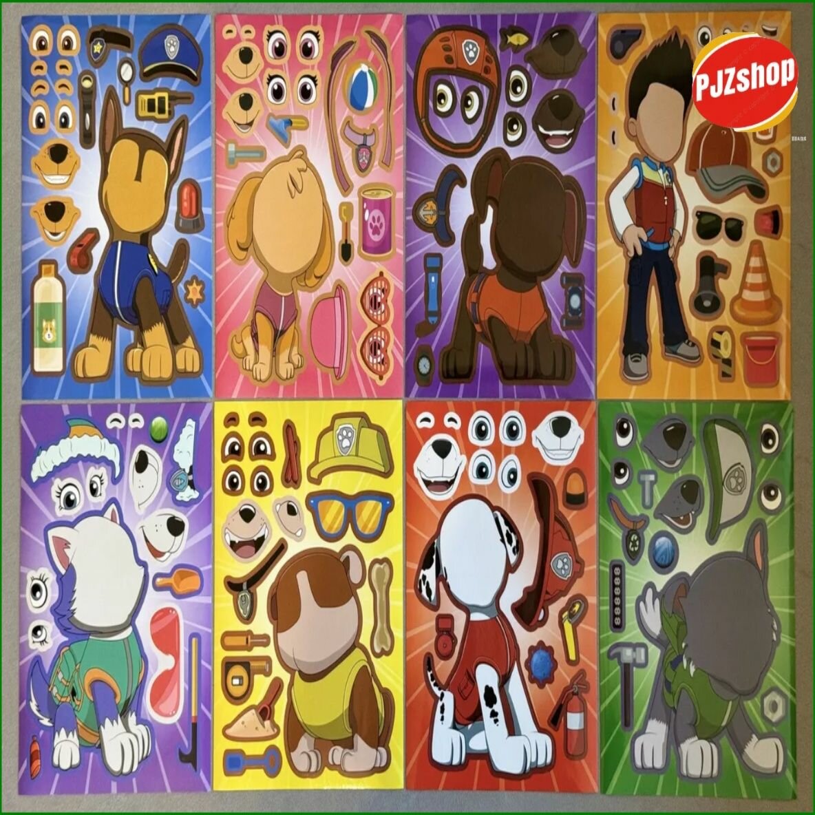 Эксклюзивный комплект аппликаций Щенячий патруль, 8 наклеек-Новинка