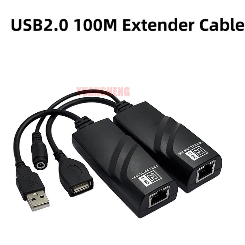 USB удлинитель по сети 100 м, EU Plug — фото 1