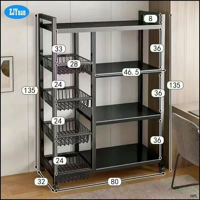 Стеллаж, 80х32х135 см