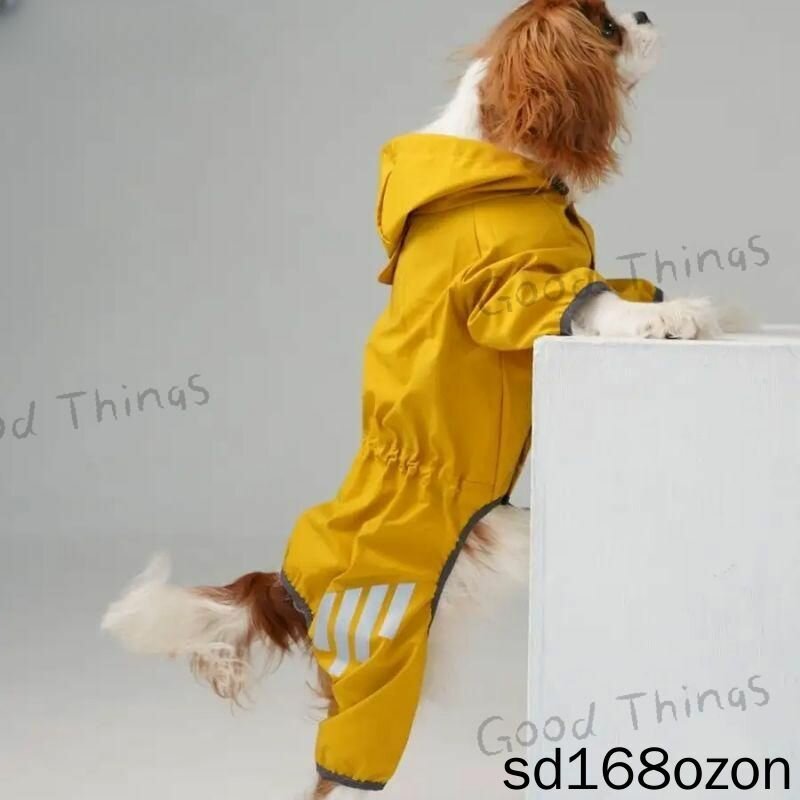 Дождевик-комбинезон для собак водонепроницаемый, для мелких и средних пород! Защита от грязи и непогоды-M