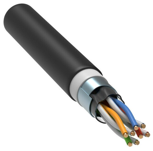 Витая пара U/UTP кат.5E 4х2х24AWG LDPE черный 100м ITK (упак.100 м.)