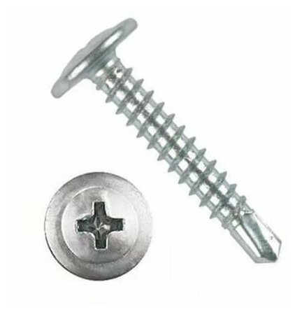 Саморезы с прессшайбой 4,2х19 мм, со сверлом, оцинкованные (1кг/440шт)