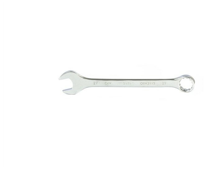 Ключ комбинированный, 27 мм, CrV, полированный хром Matrix, 15172