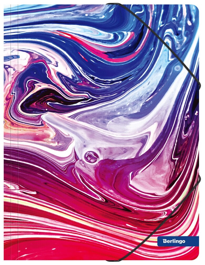 Папка Berlingo Liquid Wave, на резинке, А4, 300 листов, с рисунком,1шт.