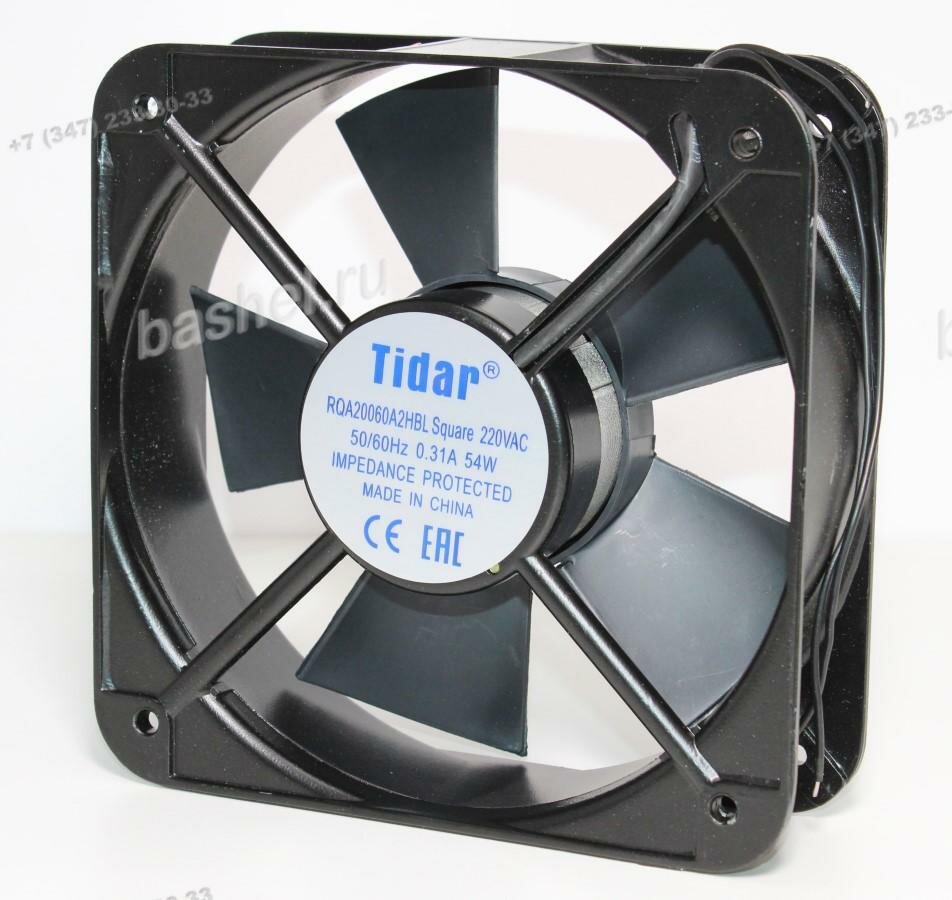 200х200х60мм, RQA 20060A2HBL Square, Вентилятор, 220VAC