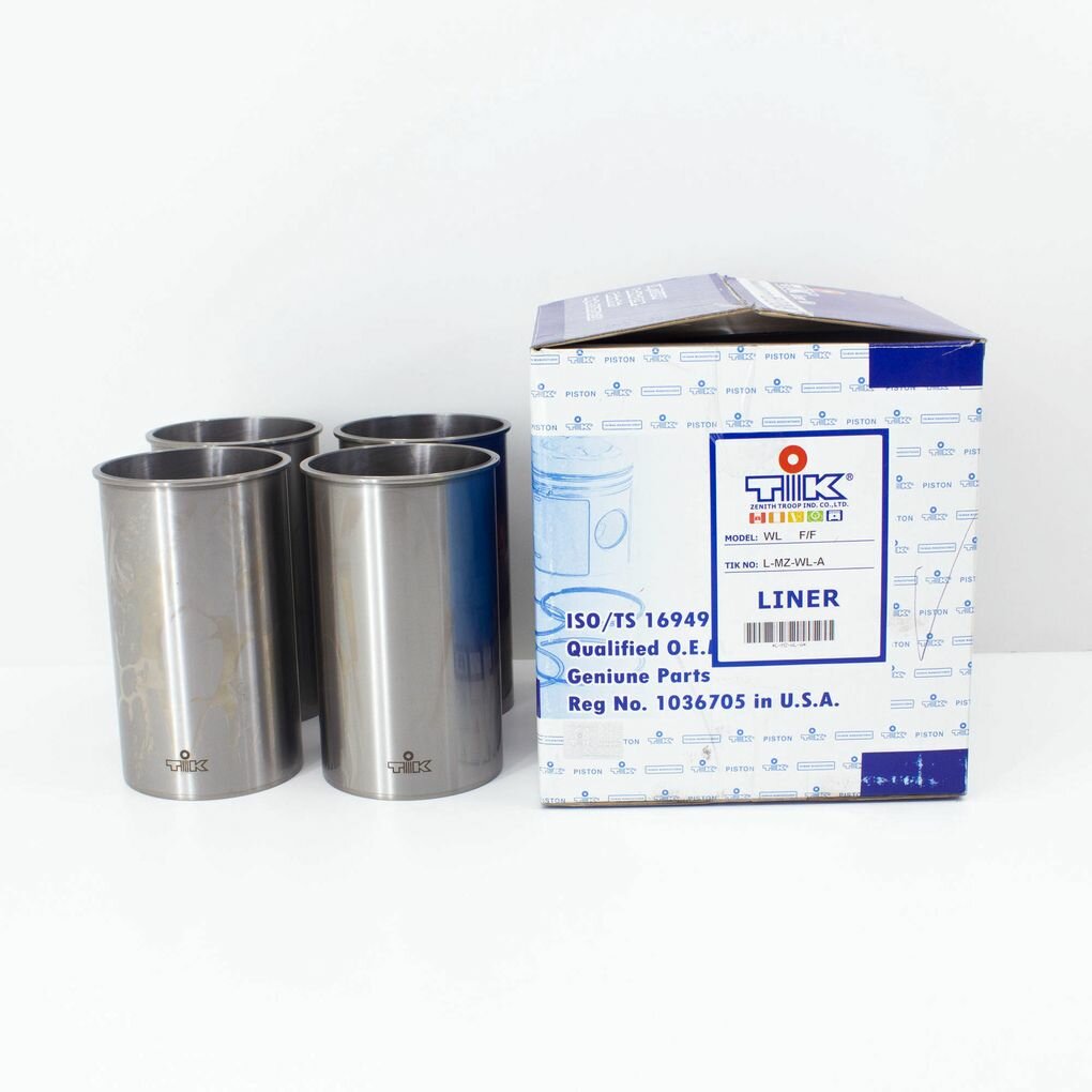 Гильзы поршневые MAZDA TITAN WL, хонингованные, TIK (комплект 4 шт) (с буртиком)