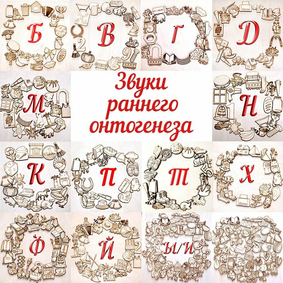 Логопедическое пособие - автоматизация звуков раннего онтогенеза.