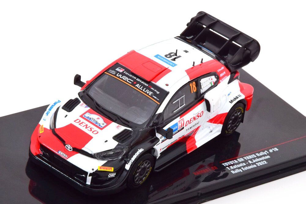 Модель коллекционная Toyota gr yaris RALLY1 #18 "toyota gazoo racing wrt" katsuta/johnston 5 место rally estonia 2022