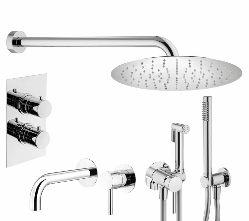 Комплект смесителей для душа Plumberia Selection KITZXOT18QCR210, Хром