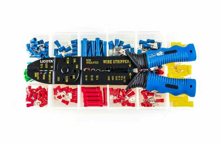 Набор для обжима с клещами и клеммами 201 предмет Licota TCP-10026