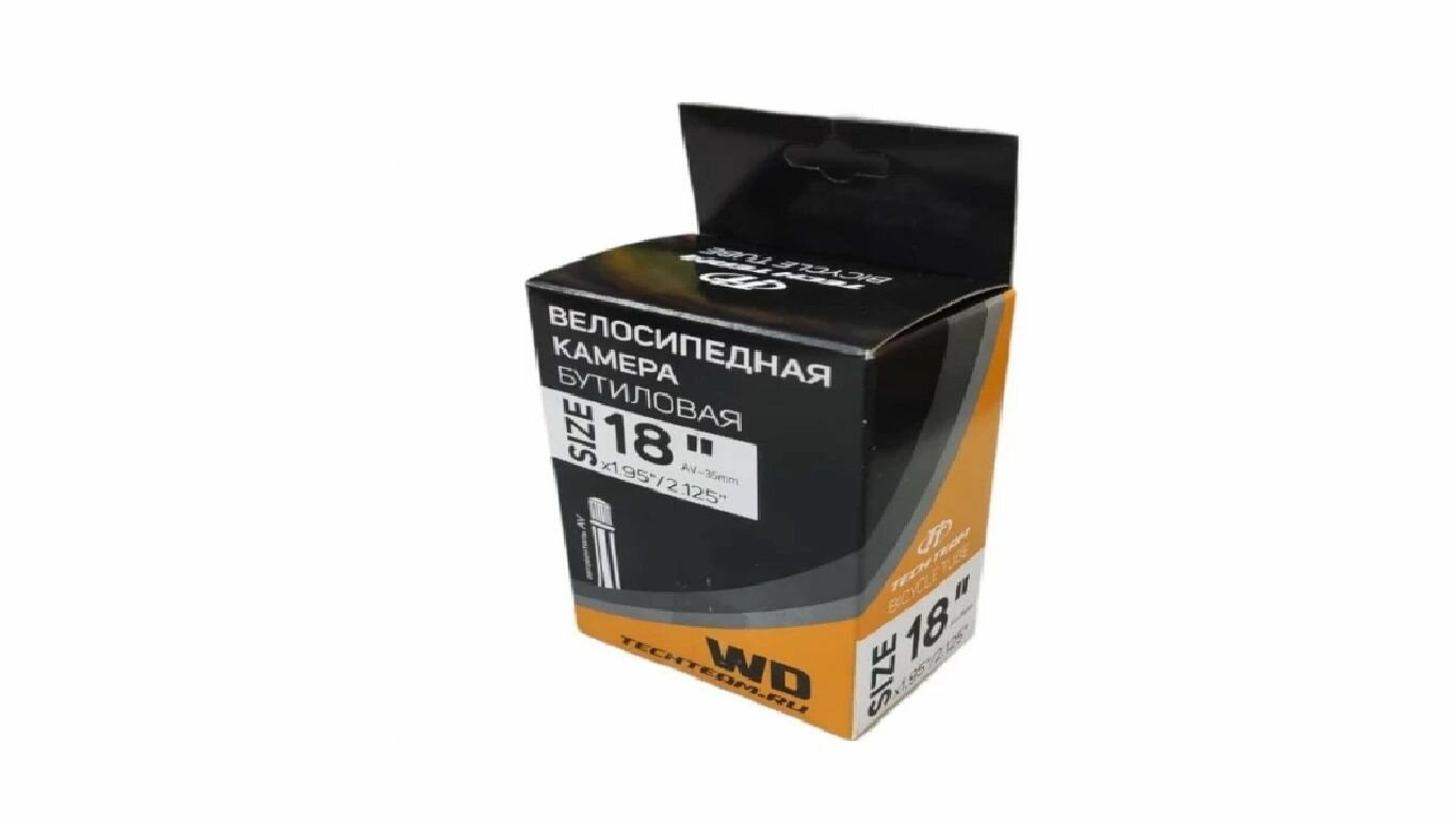 Камера велосипедная велосипедная WD 18*1.95/2.125 AV-35mm, Tech Team