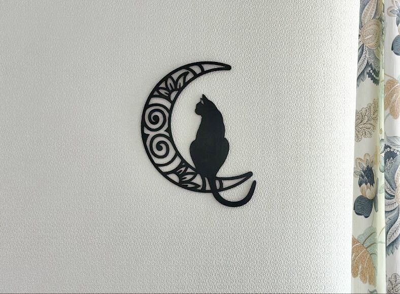 Панно настенное "Лунный кот"