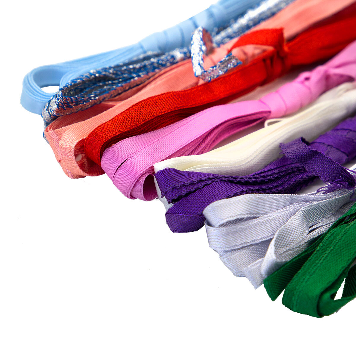 Лента упаковочная для подарков и рукоделия, набор 9 шт* 3 м, Красная лента (ассорти)