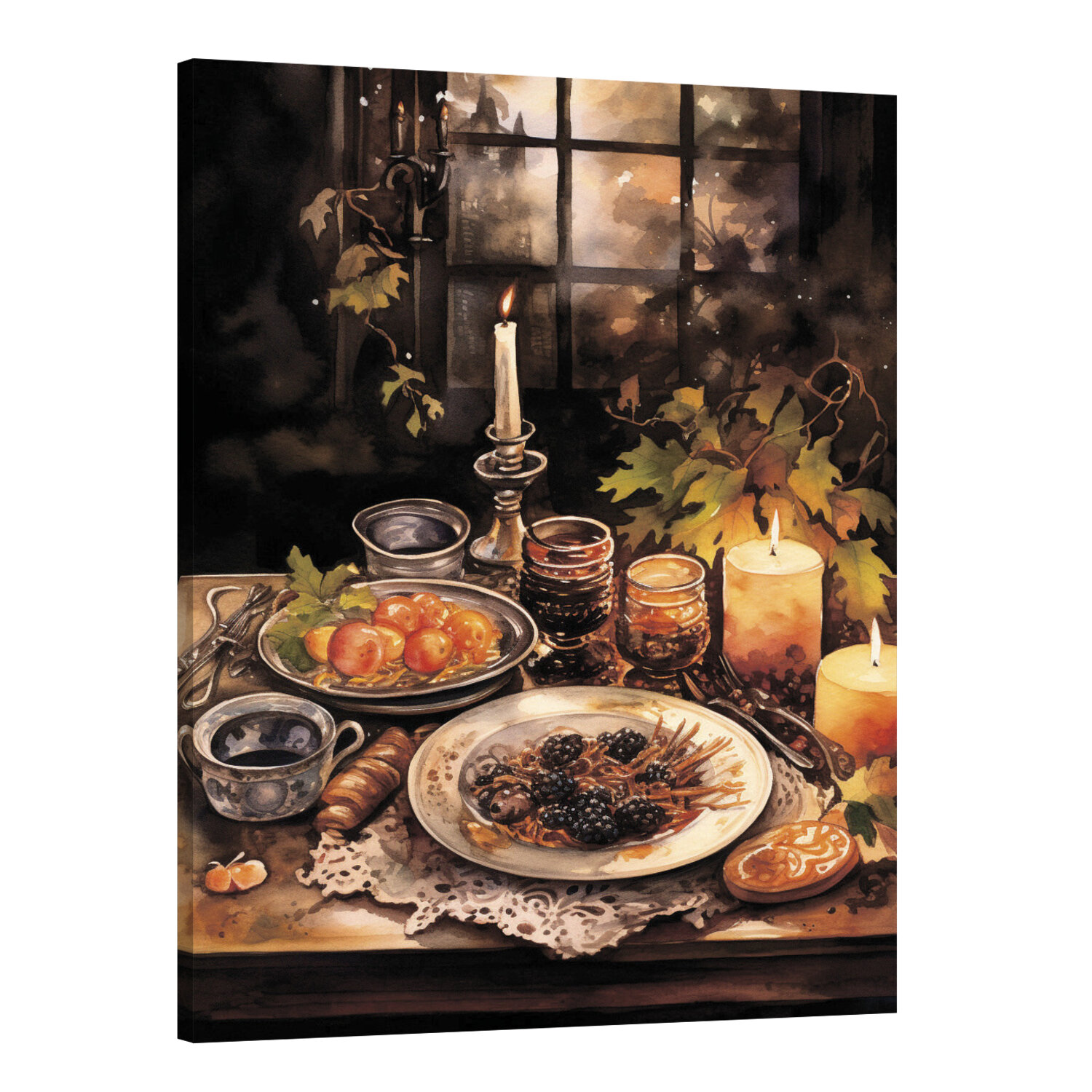 Интерьерная картина 50х70 "Загадочныи обед от Ведьмы"