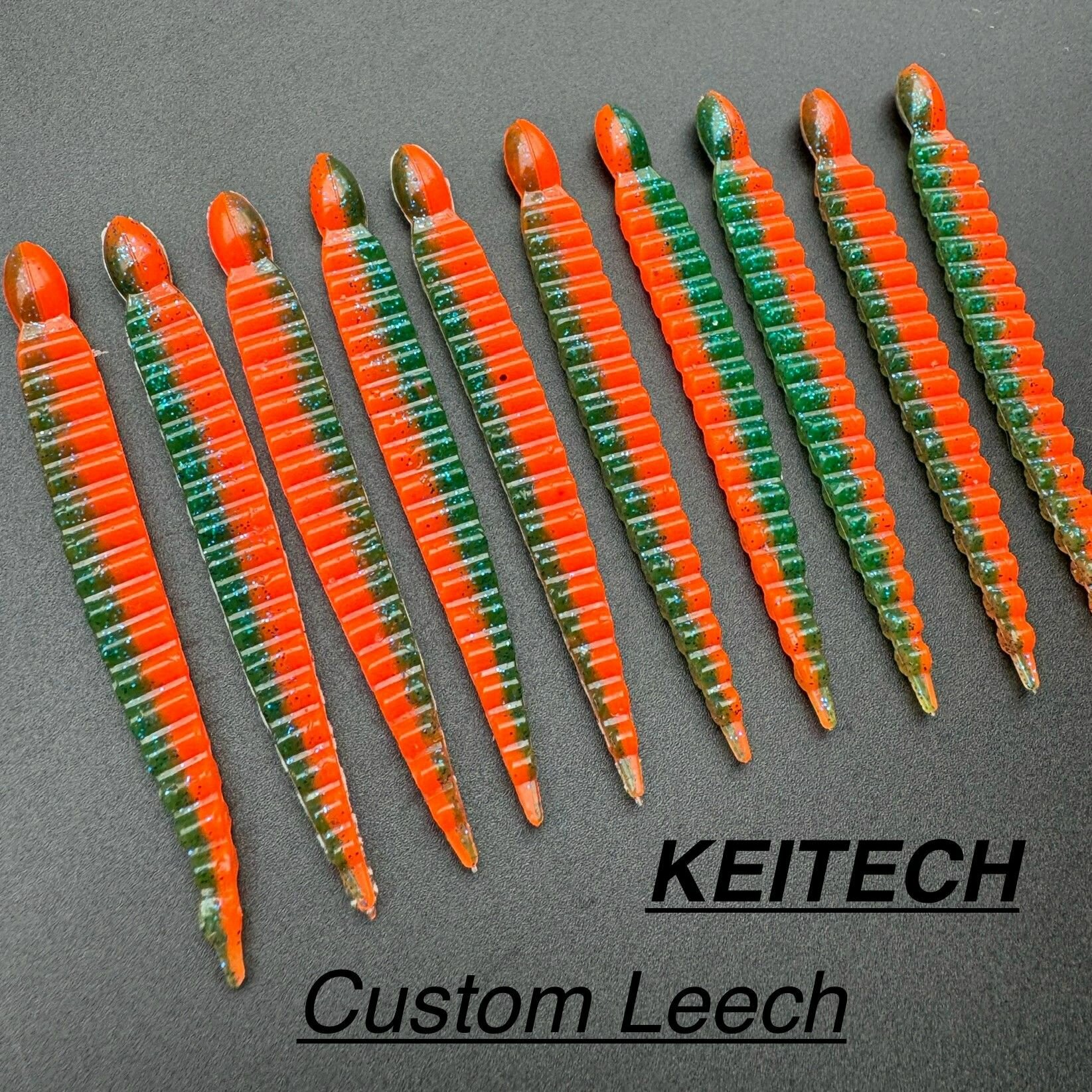 Силиконовая приманка KEITECH Custom Leech 8 см (упаковка - 10 шт) на окунь, щуку, судак