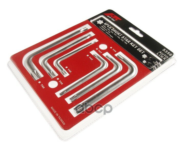 Набор ключей TORX T40-T60 Г-образных 6 предметов JTC JTC арт. JTC-5356