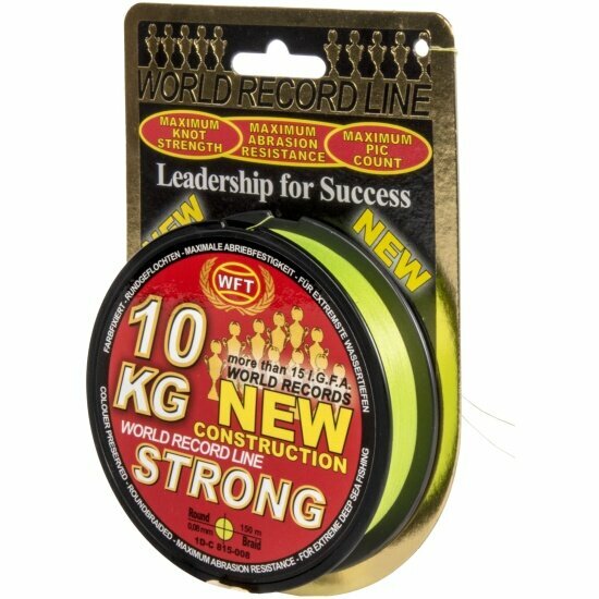 Леска плетеная Wft KG STRONG Chartreuse 150/008 мм