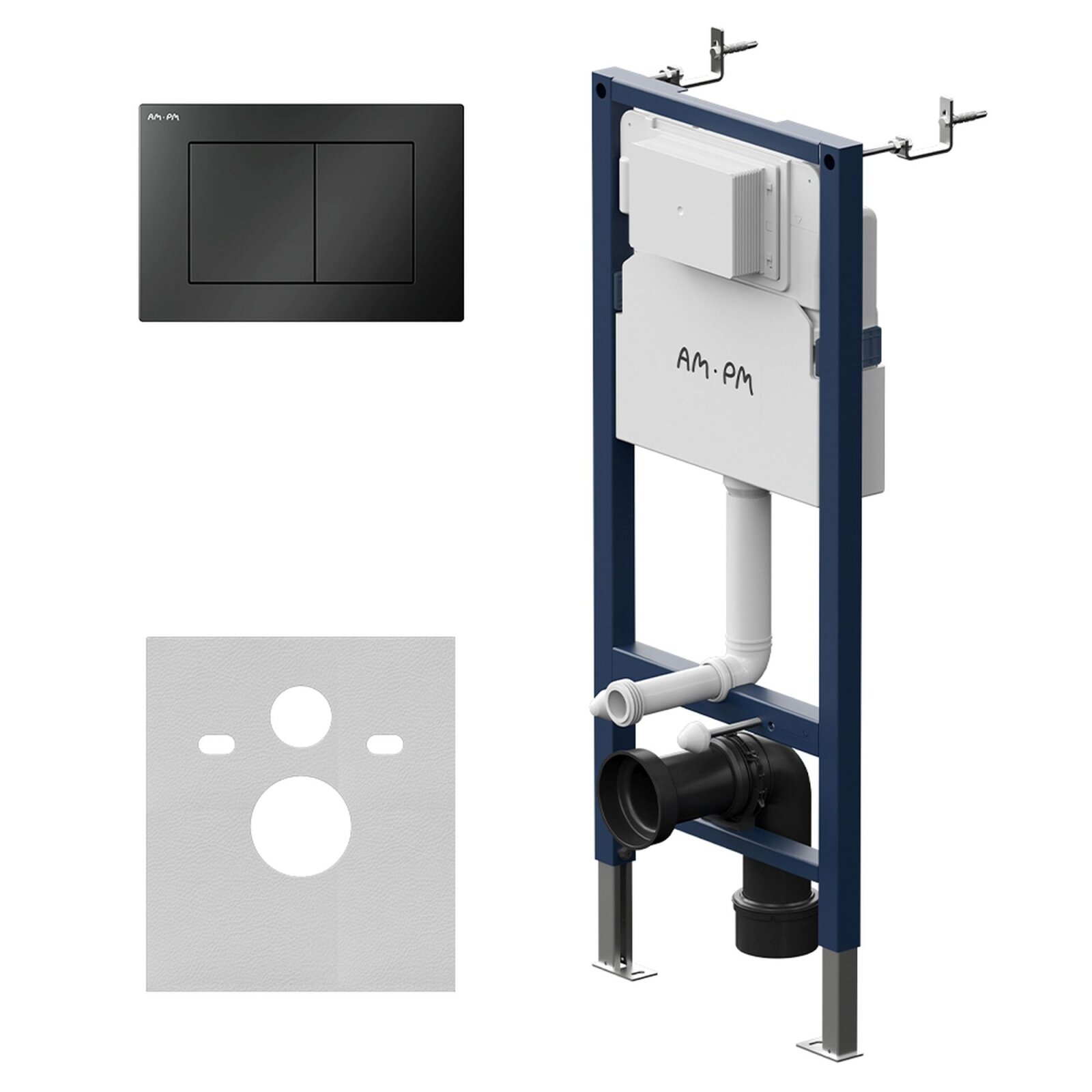 Инсталляция для подвесного унитаза AM.PM PrimeFit с клавишей S черный матовый I012709.0238