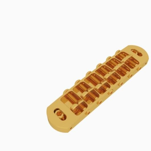 Бридж T-O-Matic HIPSHOT 4TM060GB-G, золото, с насечками, Nashville