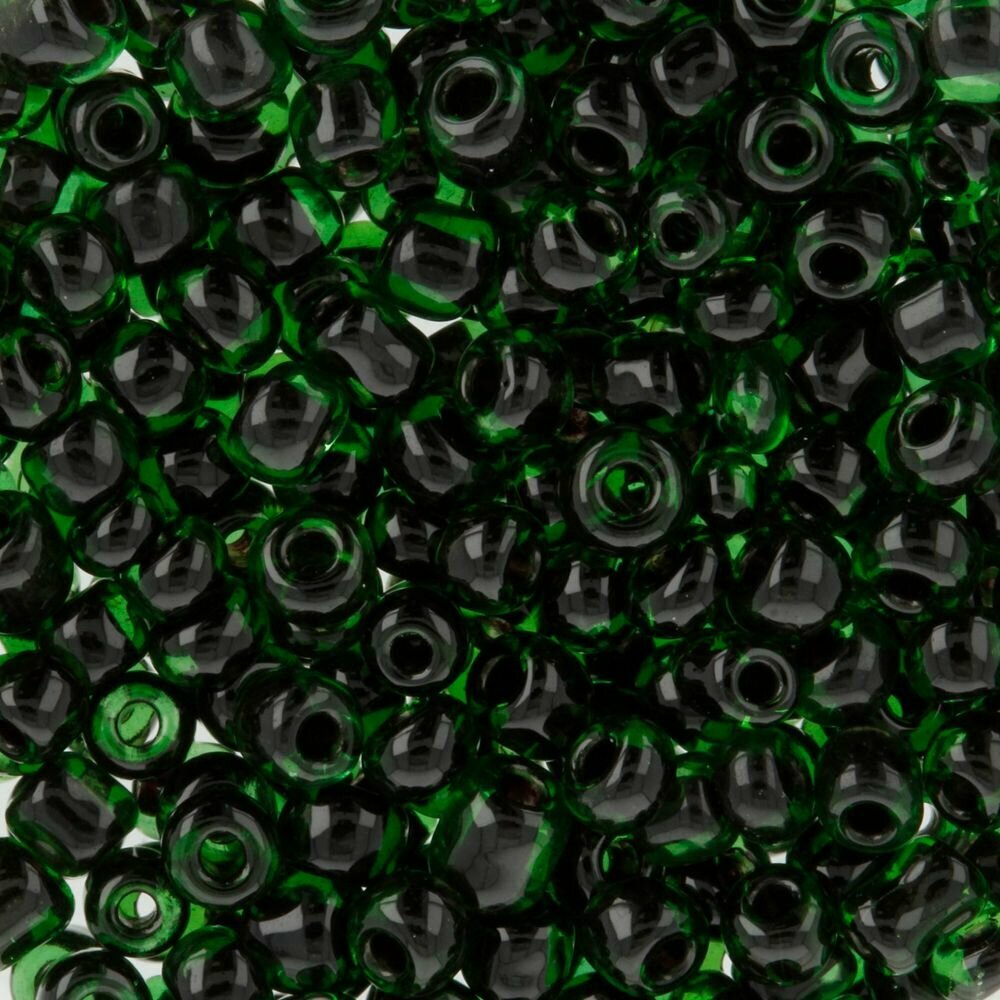 Бисер "Zlatka" GR 08/0 (0009A-0023A) 10 шт 10 г №0023A-1 т. т. зеленый