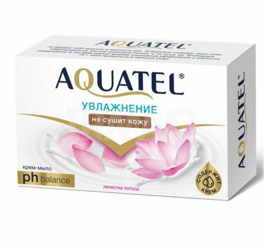 Крем-мыло твёрдое Aquatel 4*75г Лепестки лотоса