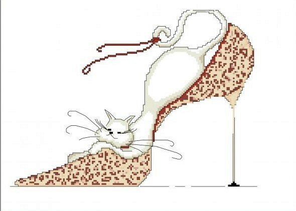 Ткань с рисунком для вышивания бисером Благовест КС-023 Мур-р-р. Бонита, 40 х 30 см (Бисер в комплект не входит.)