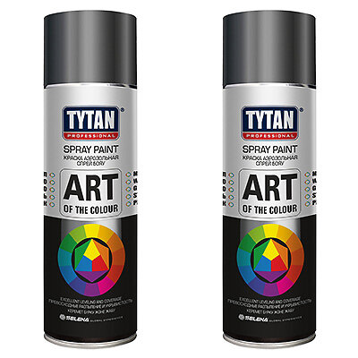 Краска аэрозольная Tytan Professional Art Of The Colour серая глянцевая RAL 7015 400 мл (2 шт.)