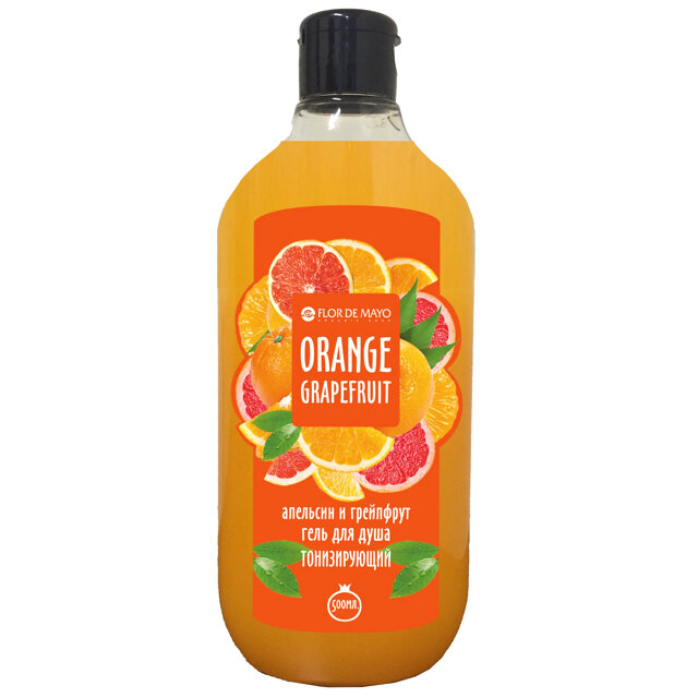 FLOR DE MAYO Гель для душа Апельсин и Грейпфрут 500 мл с натуральным цитрусовым ароматом