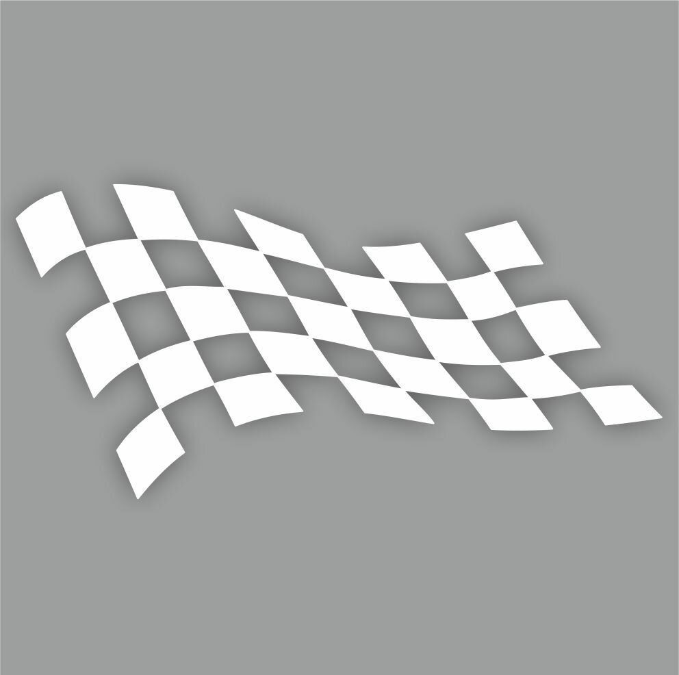 Финишный флаг 400х200мм (плоттер) белый, Арт рэйсинг