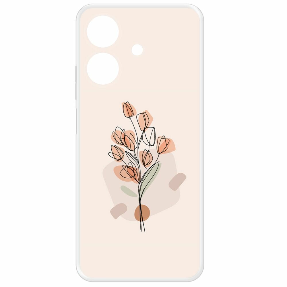 Чехол-накладка Krutoff Clear Case Букет тюльпанов для Realme Note 60