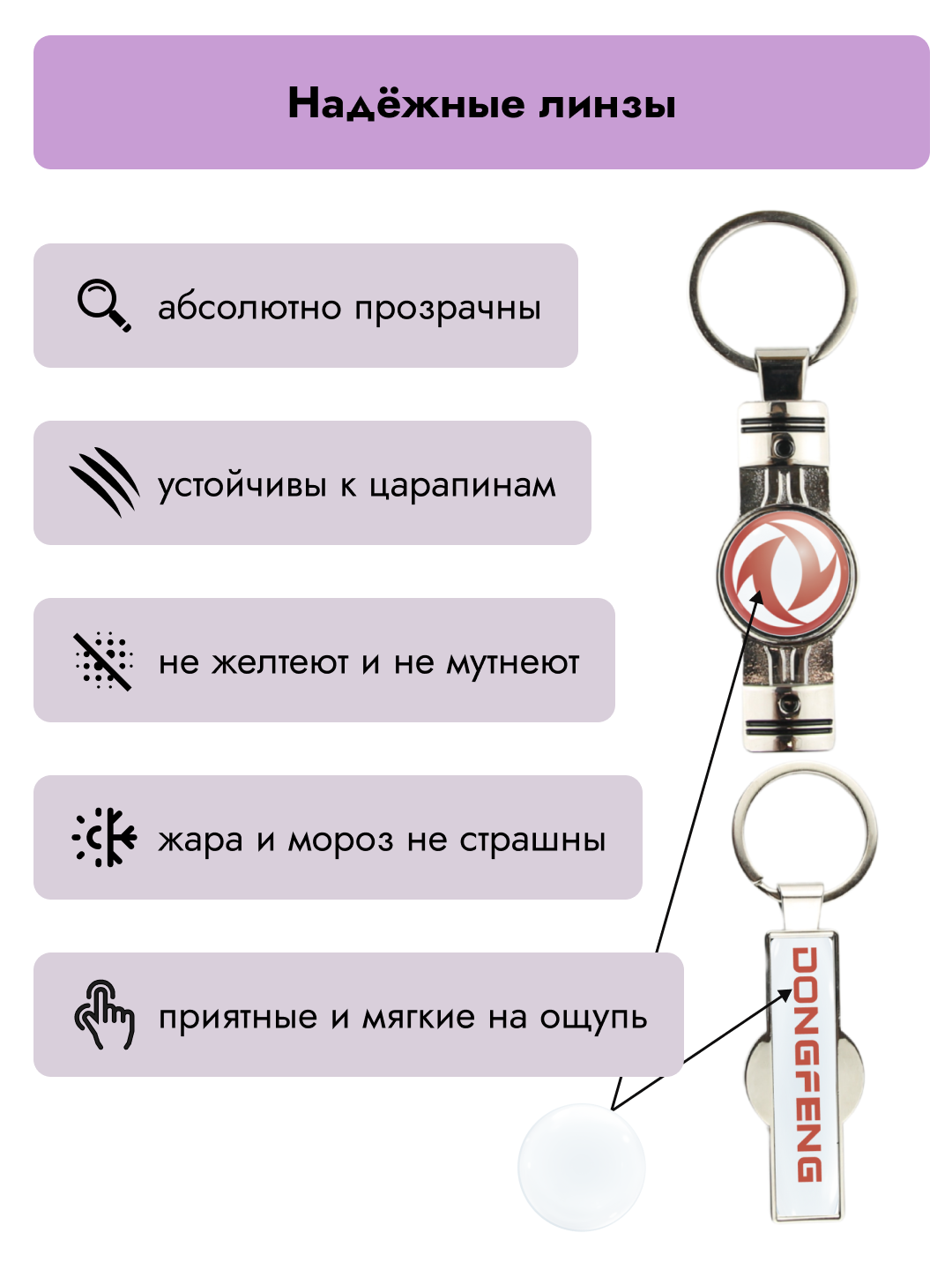 Брелок, белый — фото 1