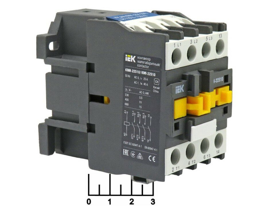 Контактор (пускатель) 110V 25A КМИ-22510 ИЭК (дополнительные контакты NO)