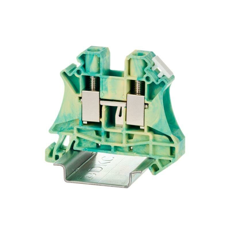 Клемма заземления винтовой зажим 2 точки подключения 10кв. мм DKC TUR-10-PE