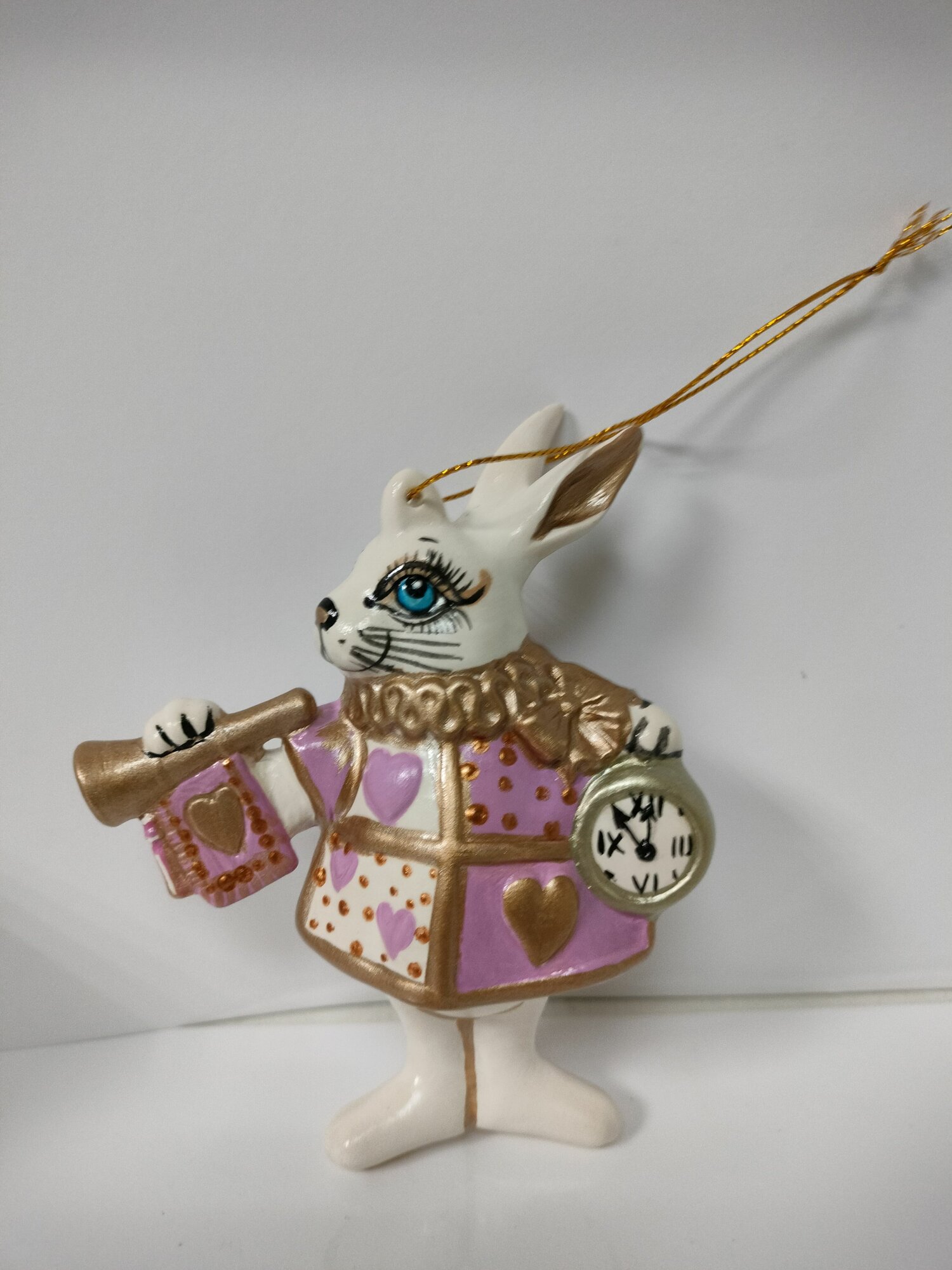 Елочная игрушка новогодняя кролик (Алиса) Россия. Авторская ручная работа.