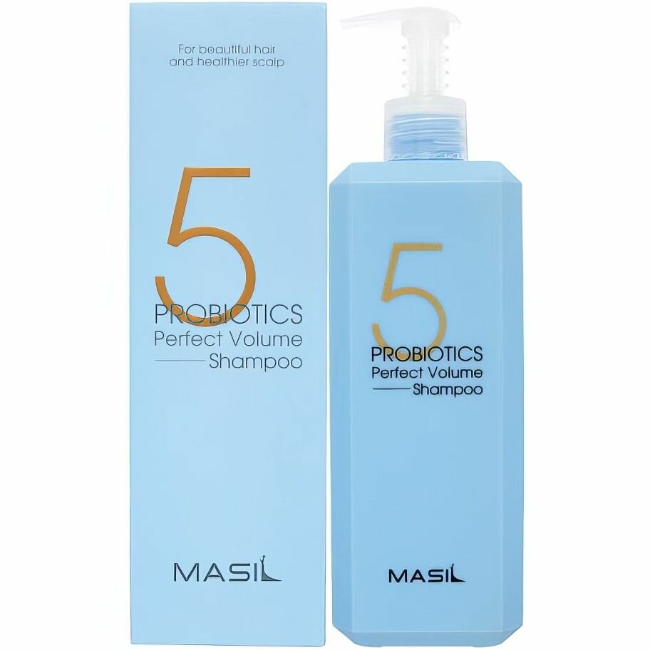 Шампунь для увеличения объема волос с пробиотиками MASIL 5 Probiotics Perfect Volume Shampoo 500мл