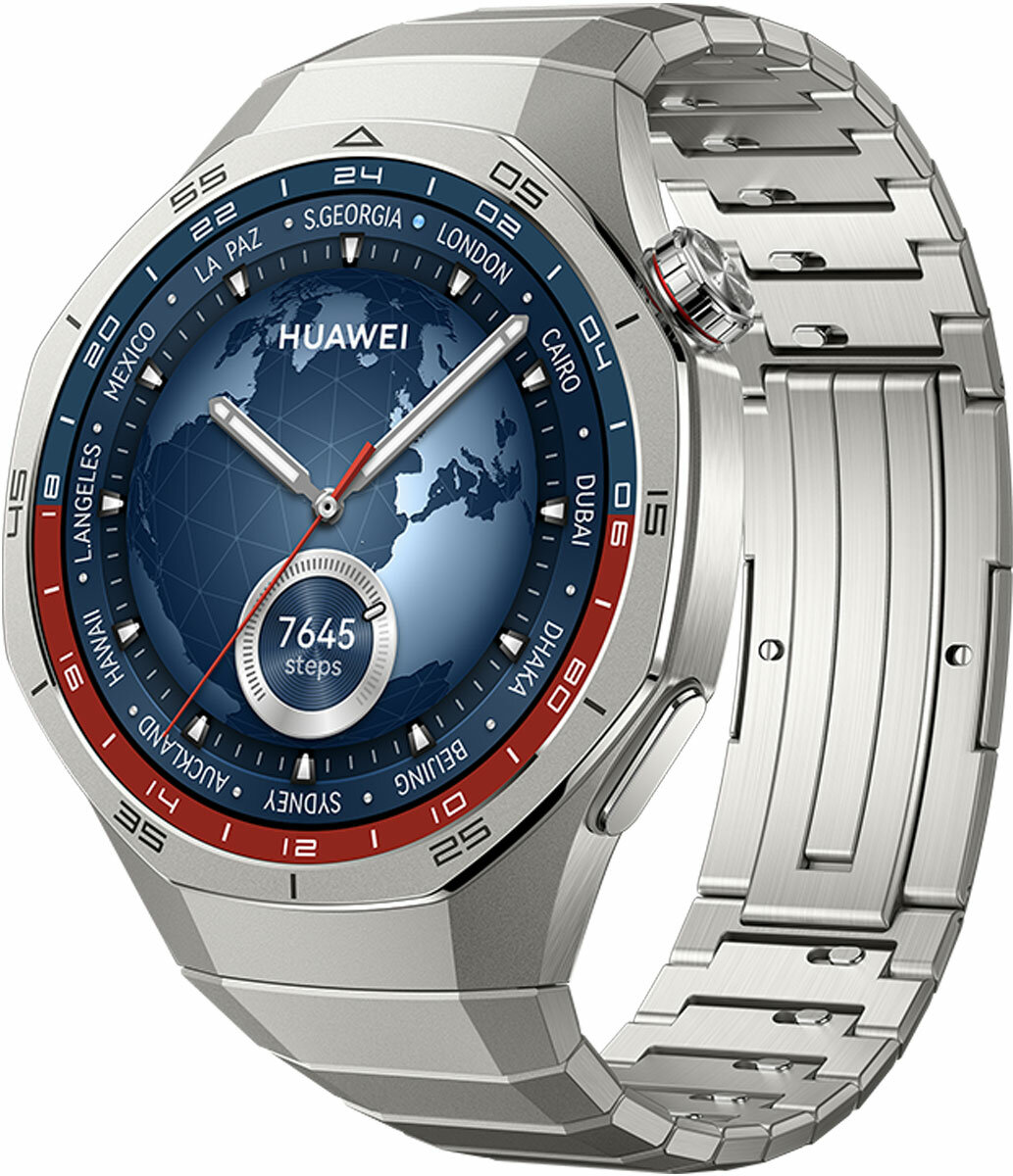 Huawei Смарт-часы HUAWEI WATCH GT 5 Pro Light Titanium Case, Titanium Strap(Vili-B29M)
