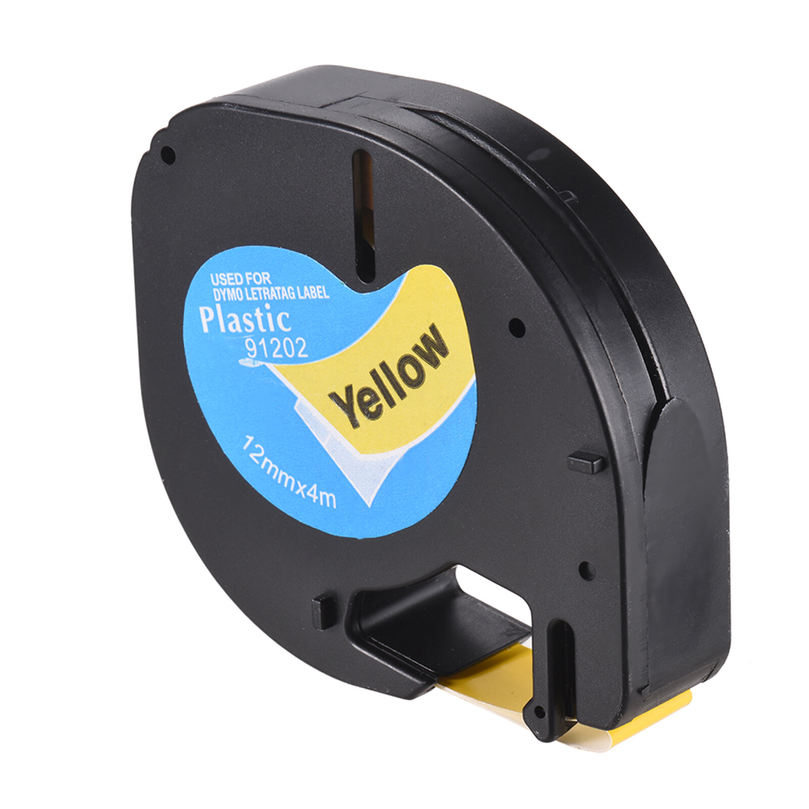 Лента для этикетирования 91202 Пластиковая самоклеящаяся вставка Черная печать