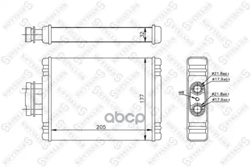 Радиатор печки VW Polo all 02> Stellox арт. 10-35114-SX