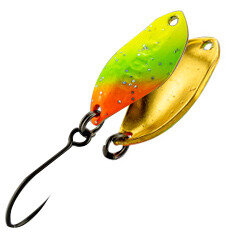 Блесна из латуни на форель, покрыта золотом и серебром RB Мебиус Blade 1,2гр - 217