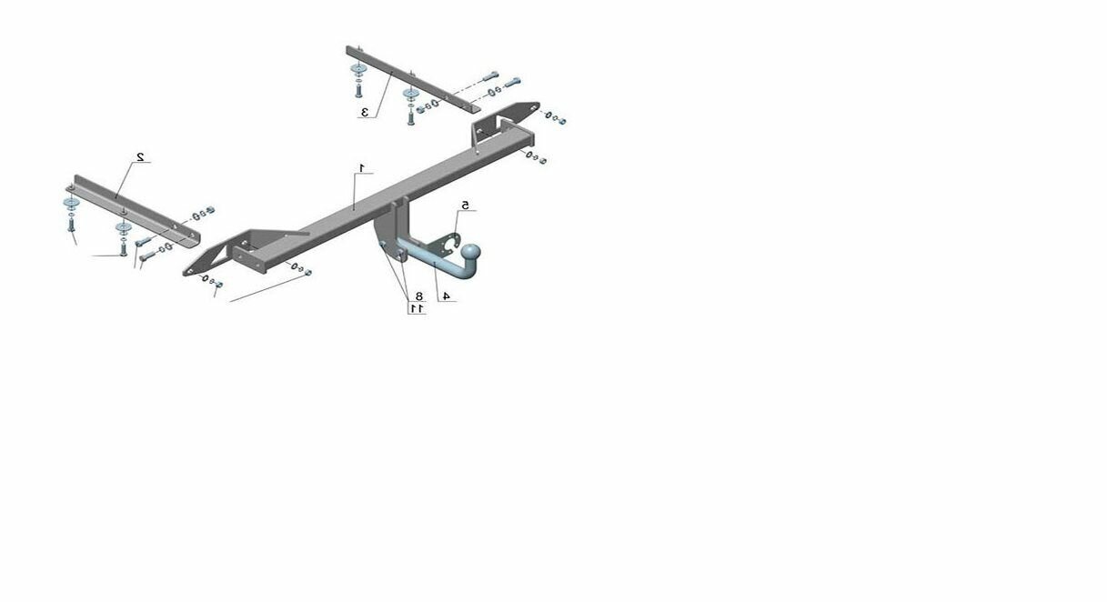 Фаркоп для Chevrolet Orlando минивэн 2011г.-по н. в. (без электрики) (паспорт и сертификат) AvtoS. CV09