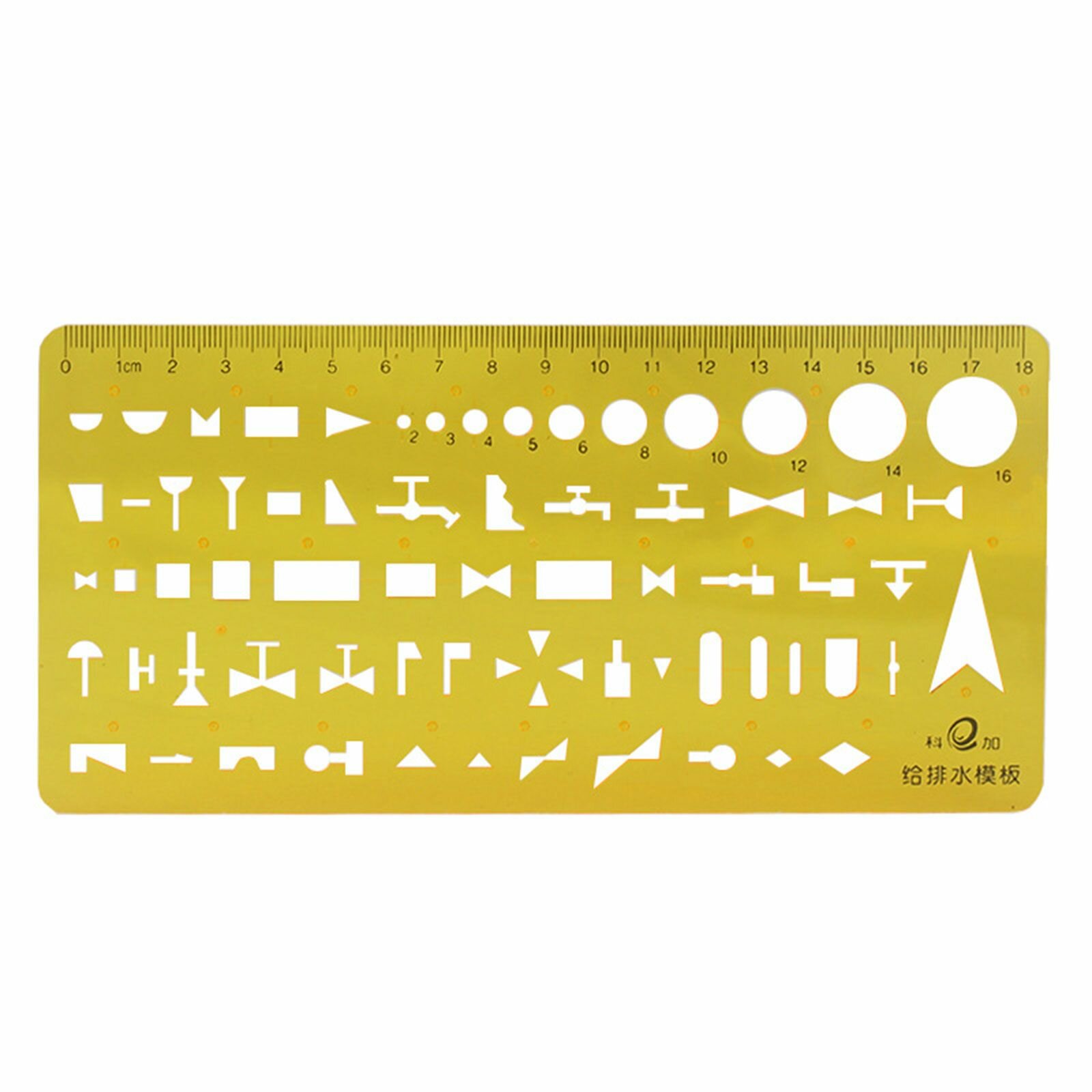 Линейка для рисования дизайна полого архитектурного круга-017 шаблон водоснабжения и водоотведения