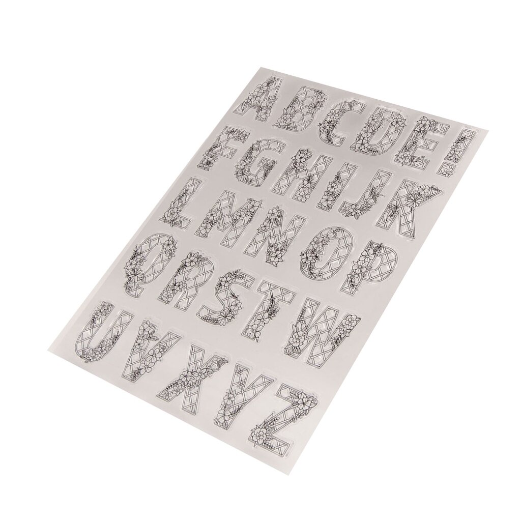 Силиконовая Печать Штамп Цветок Письмо Прозрачные Штампы DIY Изготовление Открыток Для Скрапбукинга Тиснение Фотожурнал Альбом Декоративный