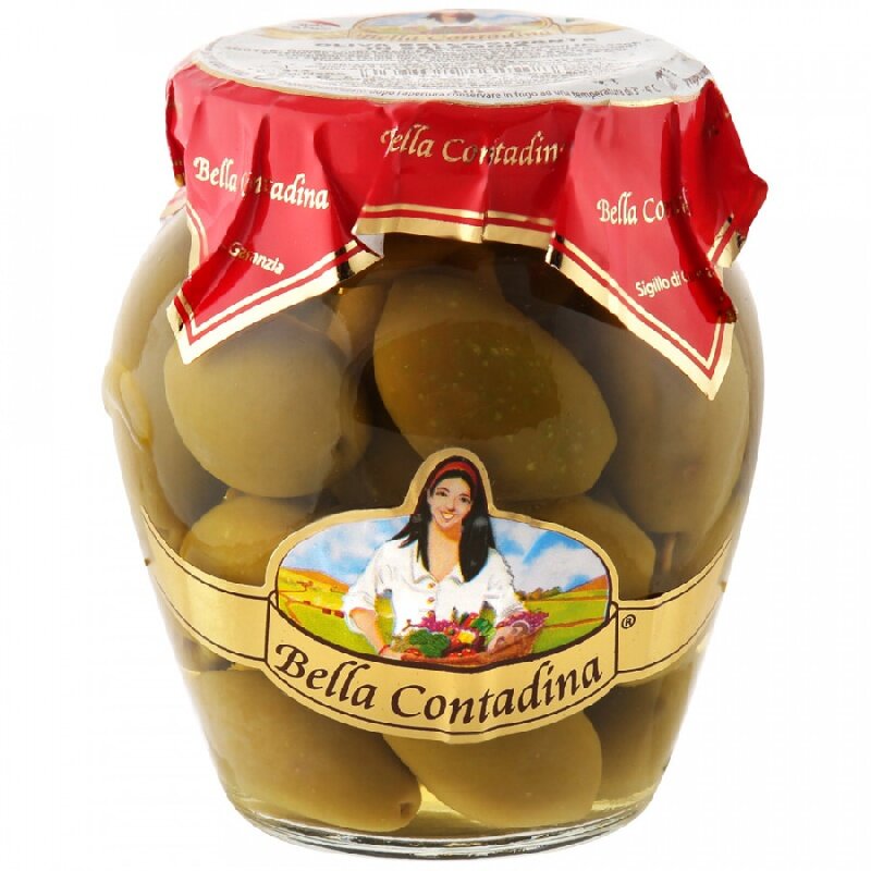 Оливки гигант BELLA CONTADINA Белла Ди Чериньола с косточкой 290г