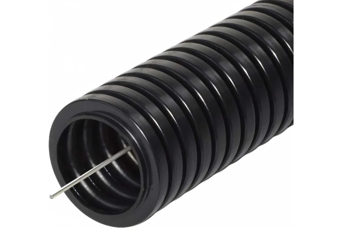 DKC Труба гофр. DN17мм, 50м ПВ-0, Dвн 16,8 мм, Dнар 21,2 мм, полиамид 6, цвет тёмно-серы PA611721F0