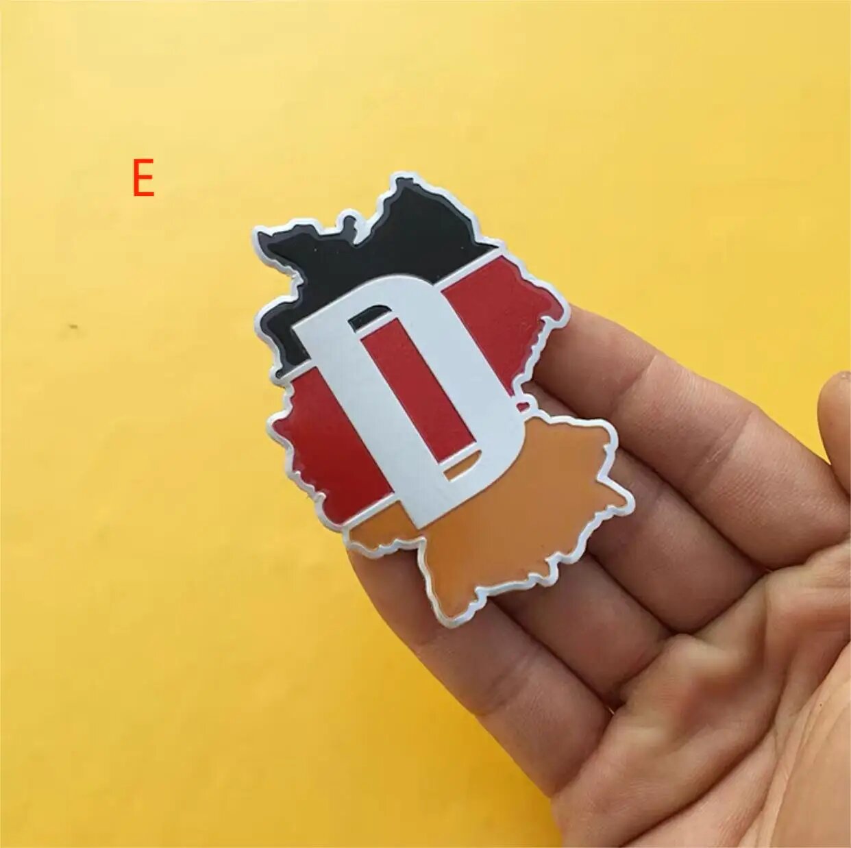 1X 3D алюминиевая эмблема автомобиля, немецкая флаг, карта, логотип, решетка, значок, наклейка, наклейка