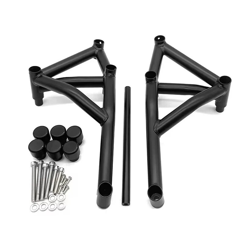 Для Yamaha MT-09 FZ-09 2014-2020 2021 2022 2023 2024 Crash Bar мотоциклетная трюковая клетка защита двигателя бамперы протектор MT09 FZ09 Черный, 2014-2016 Black