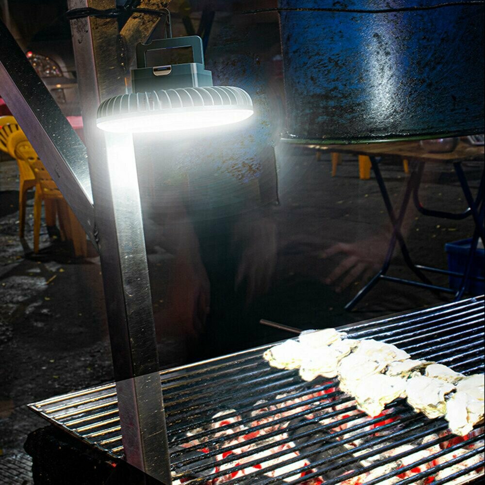 Портативный вентилятор для кемпинга, светодиодный фонарь, мини-настольный вентилятор, перезаряжаемый через USB