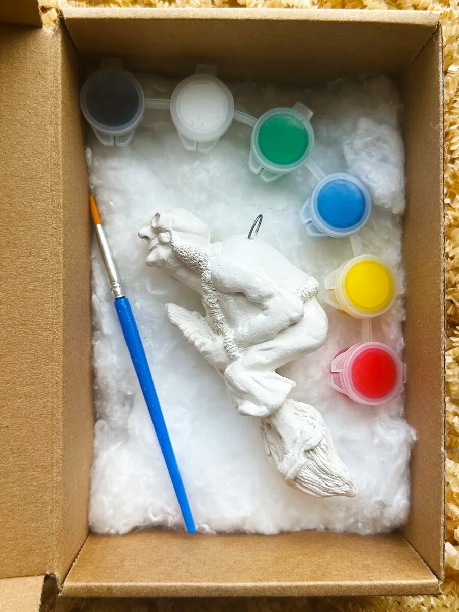 Елочная фигурка для росписи Баба-Яга