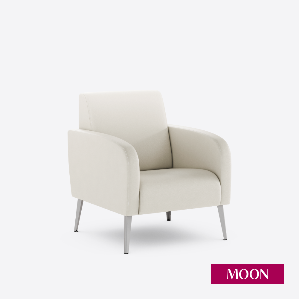 Кресло MOON 157 нераскладное, экокожа, цвет кремовый, 76*84*91, эксклюзивная высокоэластичная пена (UniqFoam).