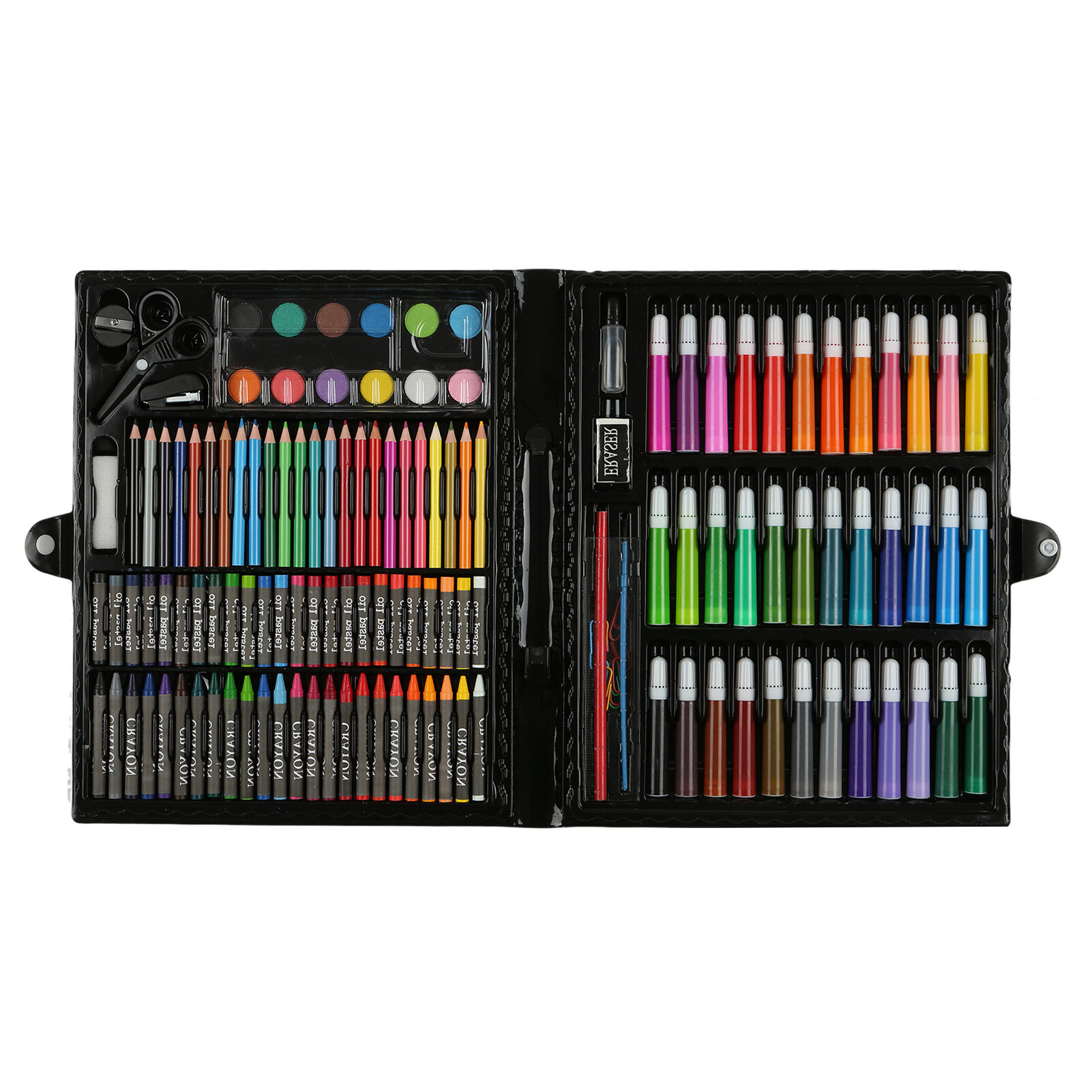 150 шт. набор для художественного рисования, инструменты для рисования, акварельная ручка, восковой карандаш, масляные пастельные карандаши для рисования, кисть для студентов, канцелярские принадлежности, подарки